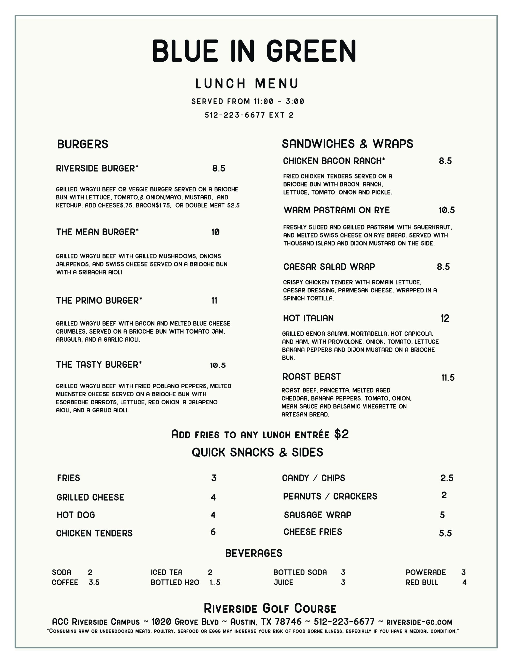 Rates | Riverside GC